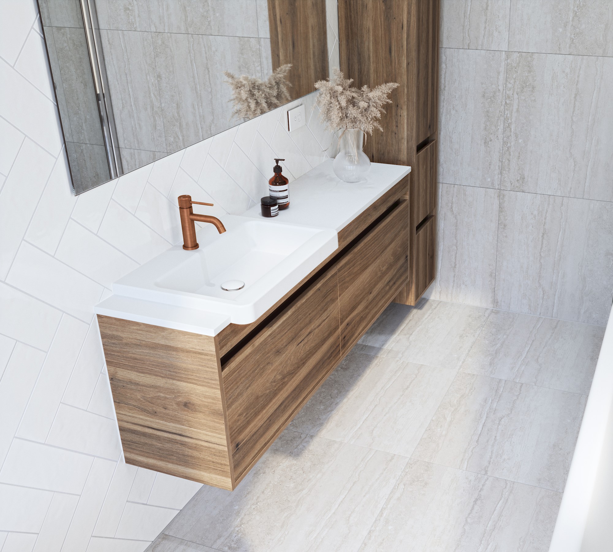 City 40 Wall-Hung Benchtop Vanity | St Michel Bathroomware