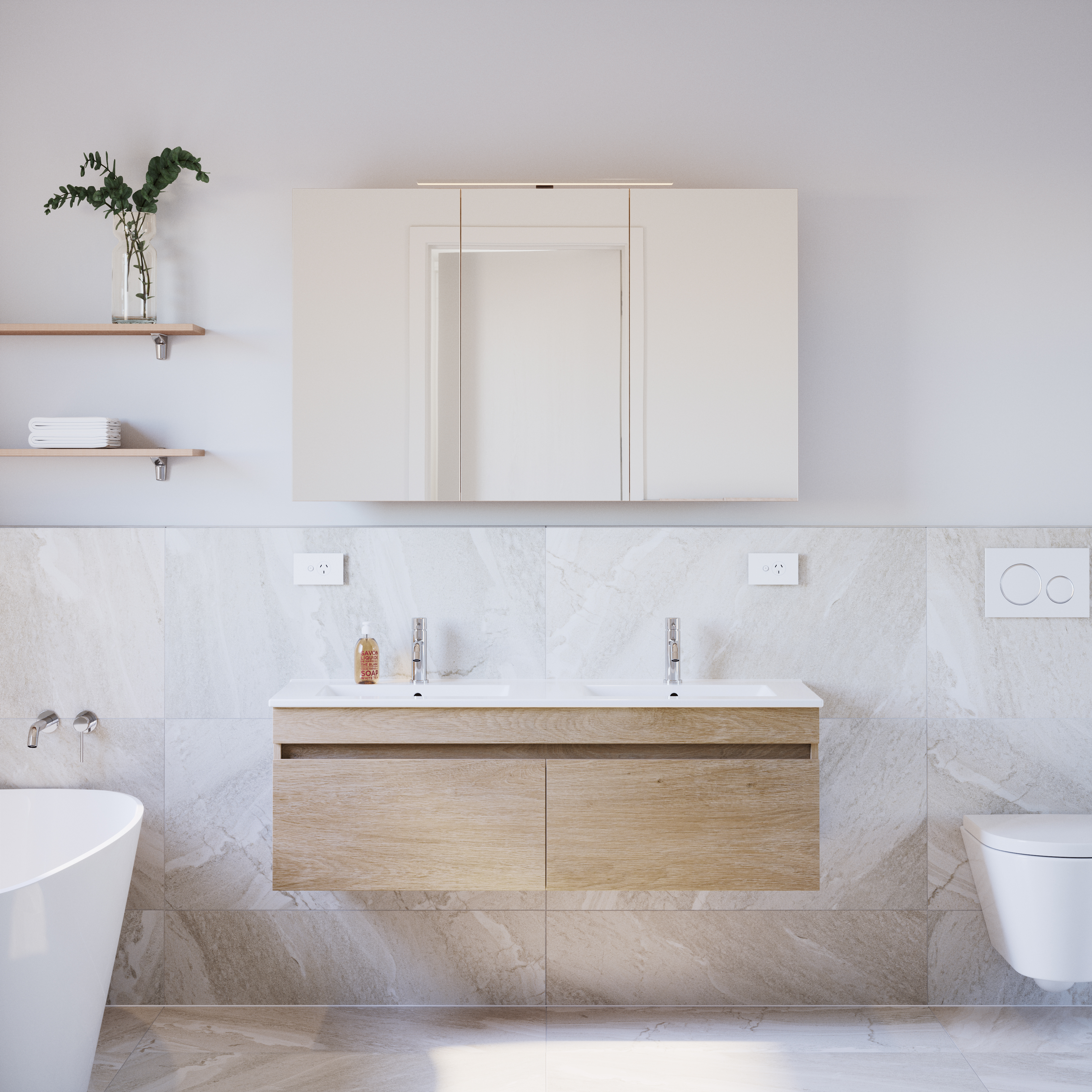 Lulu 46 Console Wall-Hung Bathroom Vanity | St Michel Bathroomware