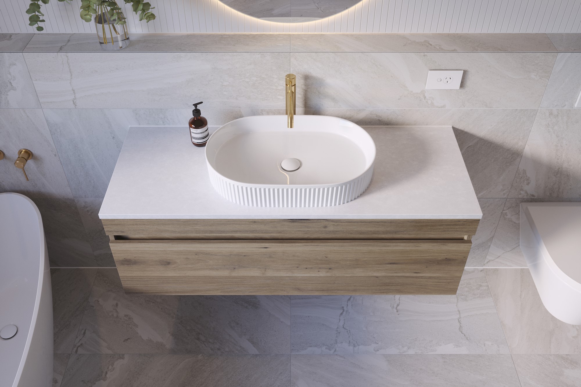 Lulu 46 Wall-Hung Benchtop Vanity | St Michel Bathroomware