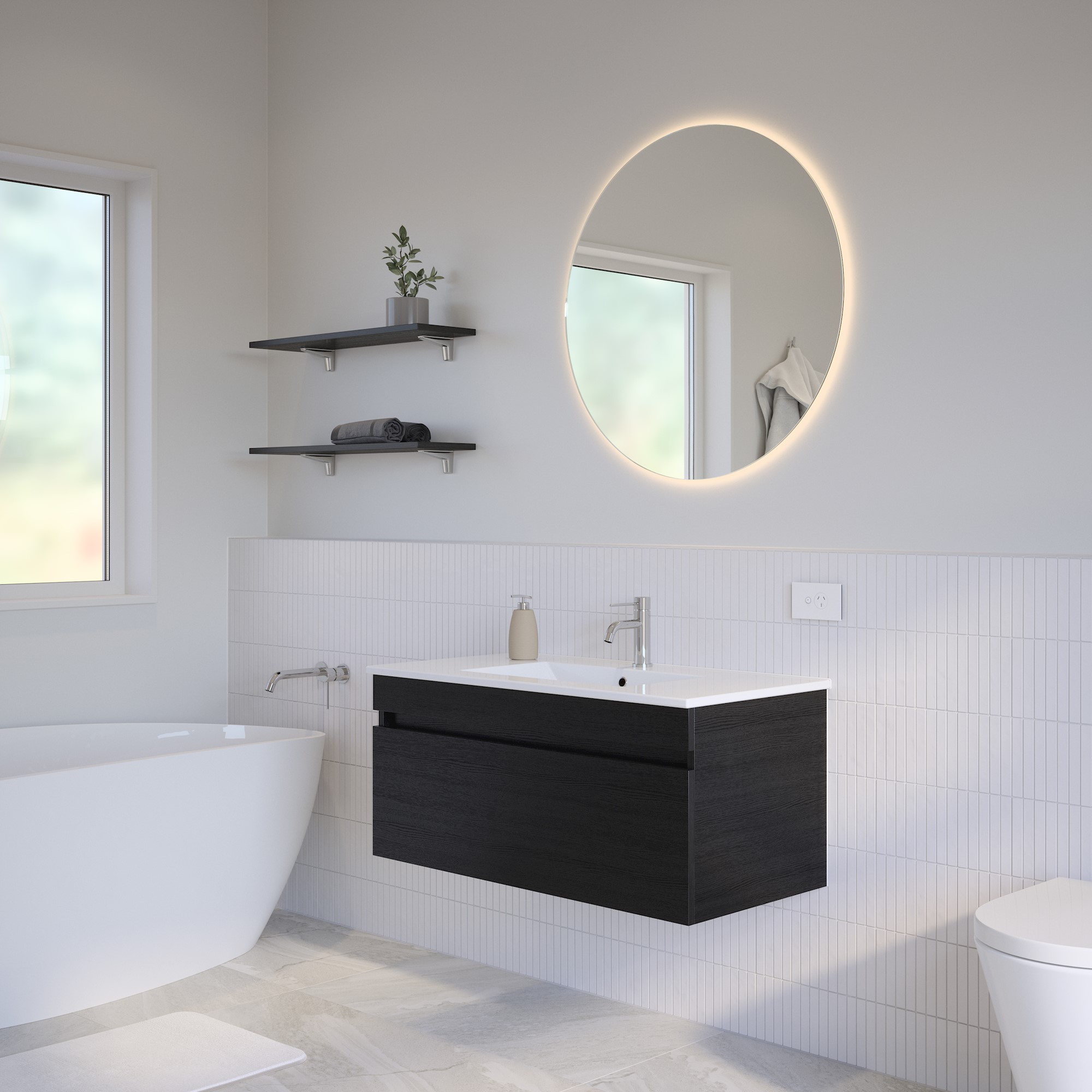 Lulu 46 Console Wall-Hung Bathroom Vanity | St Michel Bathroomware