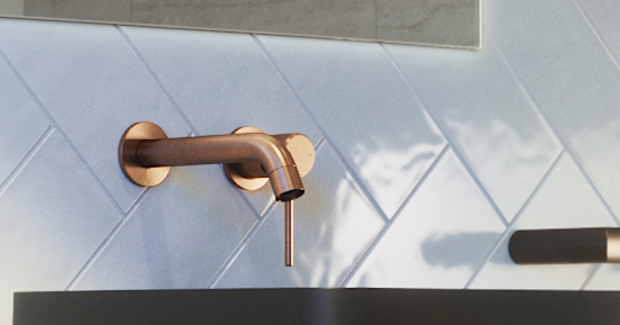 Soul Mini Wall Basin/Bath Spout - Brushed Copper | St Michel | St ...