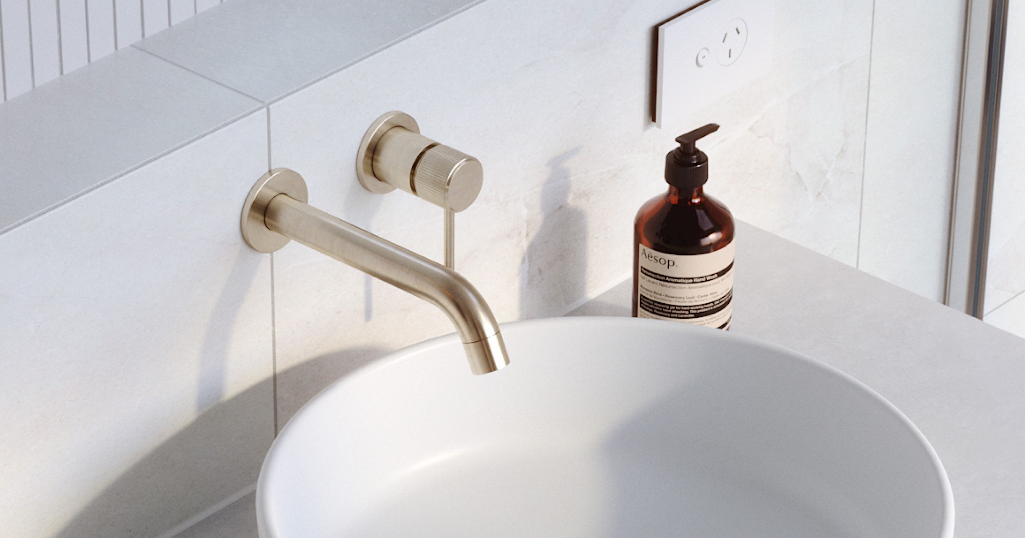 Soul Mini Wall Basin/Bath Spout - Brushed Nickel | St Michel | St ...