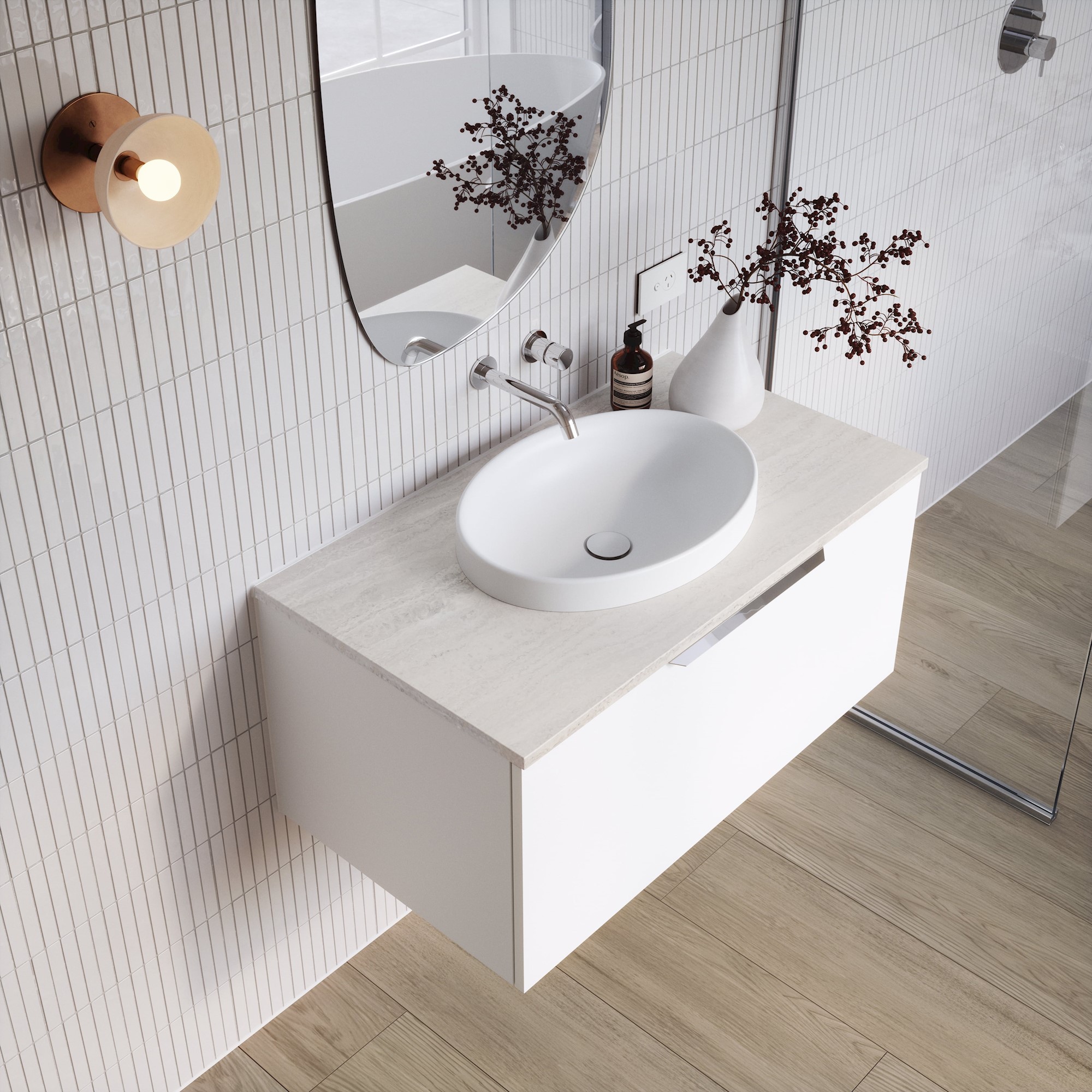 Ivy 50 Wall-Hung Bathroom Benchtop Vanity | St Michel | St Michel ...