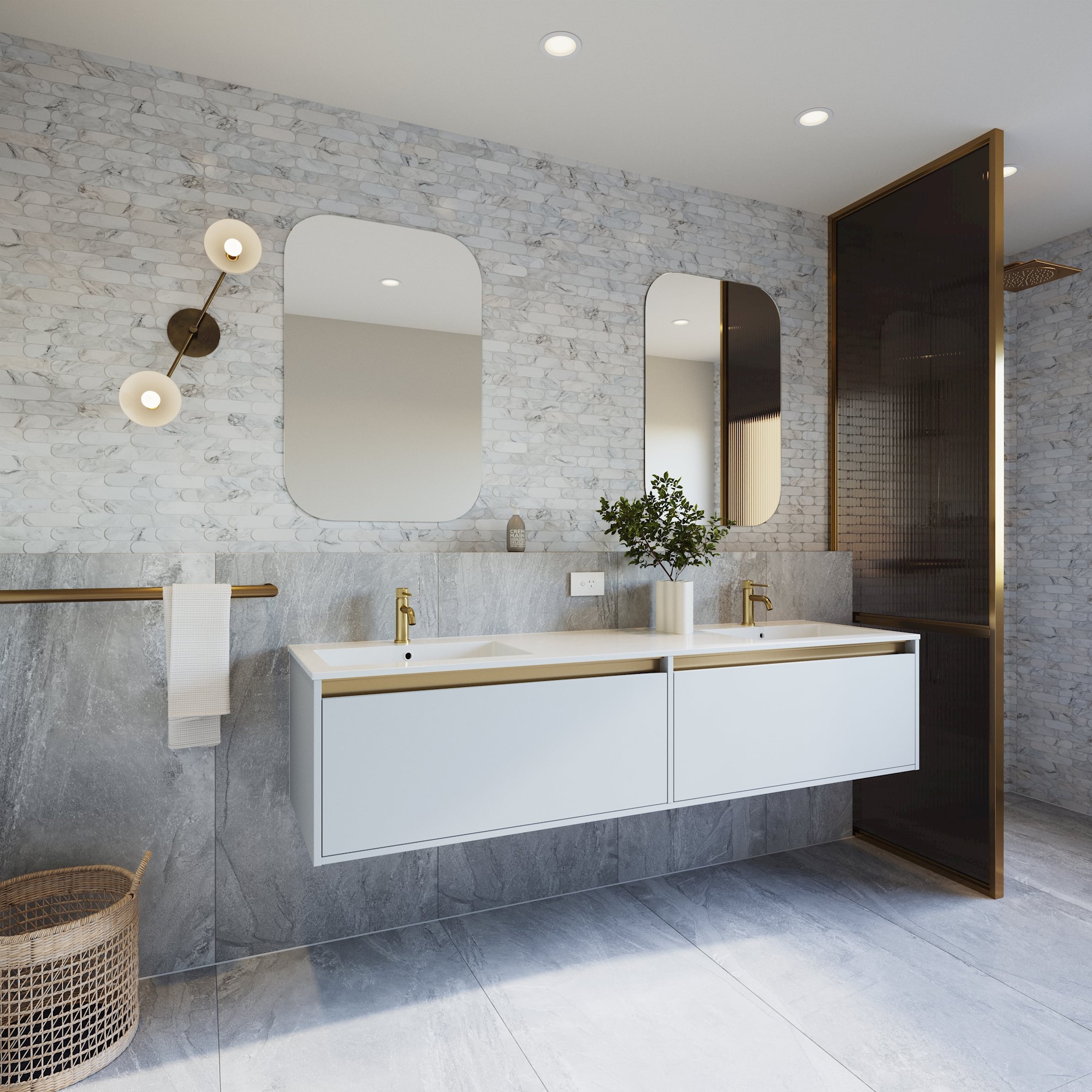 50 Bathroom Vanity Double Sink